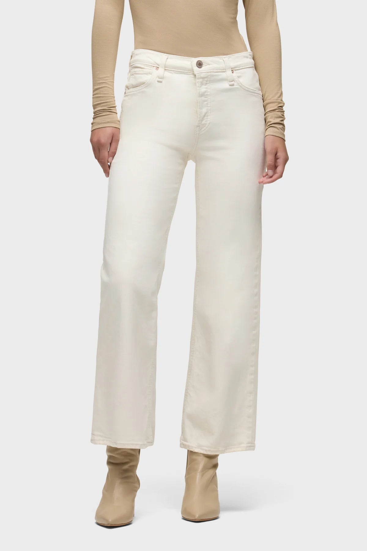 Hudson Rosie Wide Leg Ankle Jean / Ecru – Posh Boutique Nashville