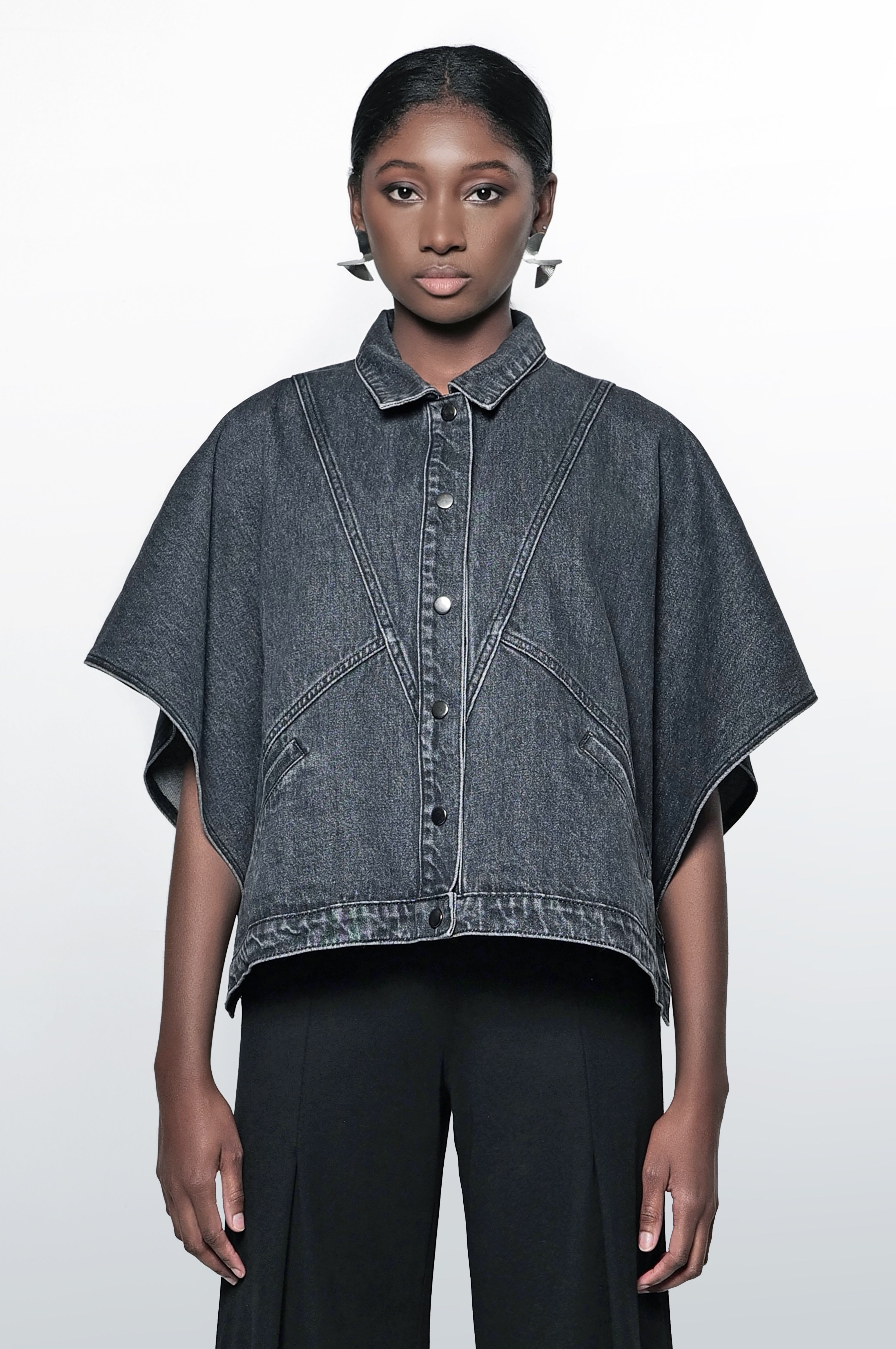 Article X Denim Cape Jacket – Posh Boutique Nashville