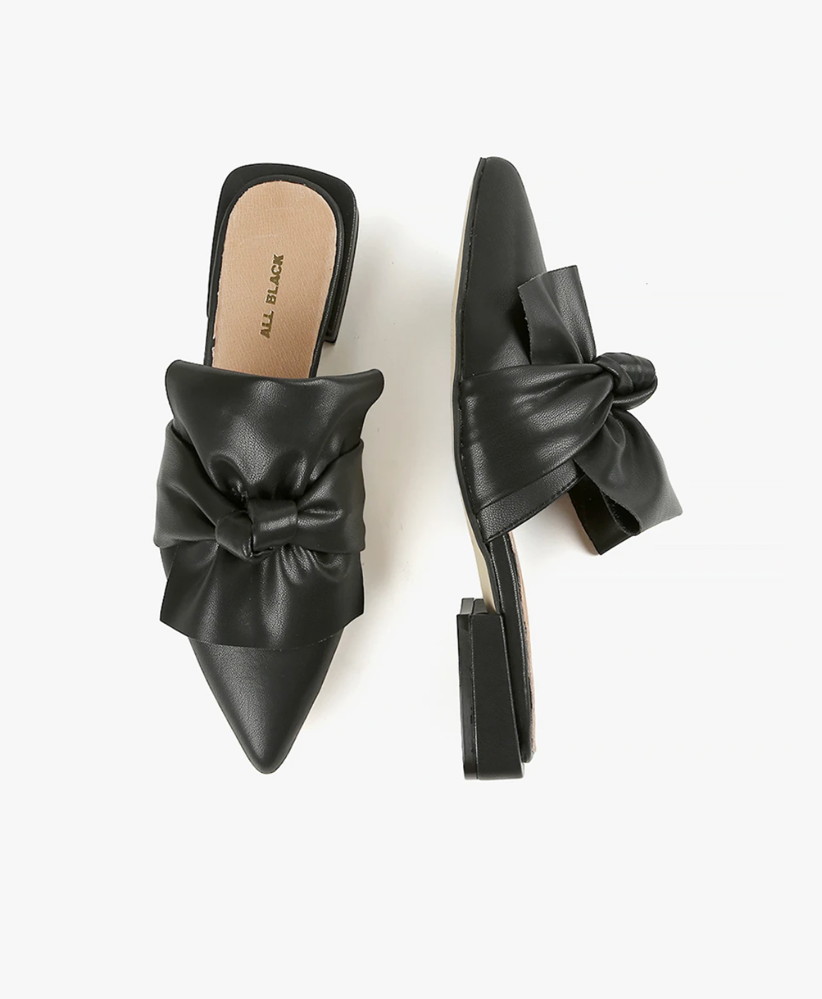 All Black Fold & Knot Slide – Posh Boutique Nashville